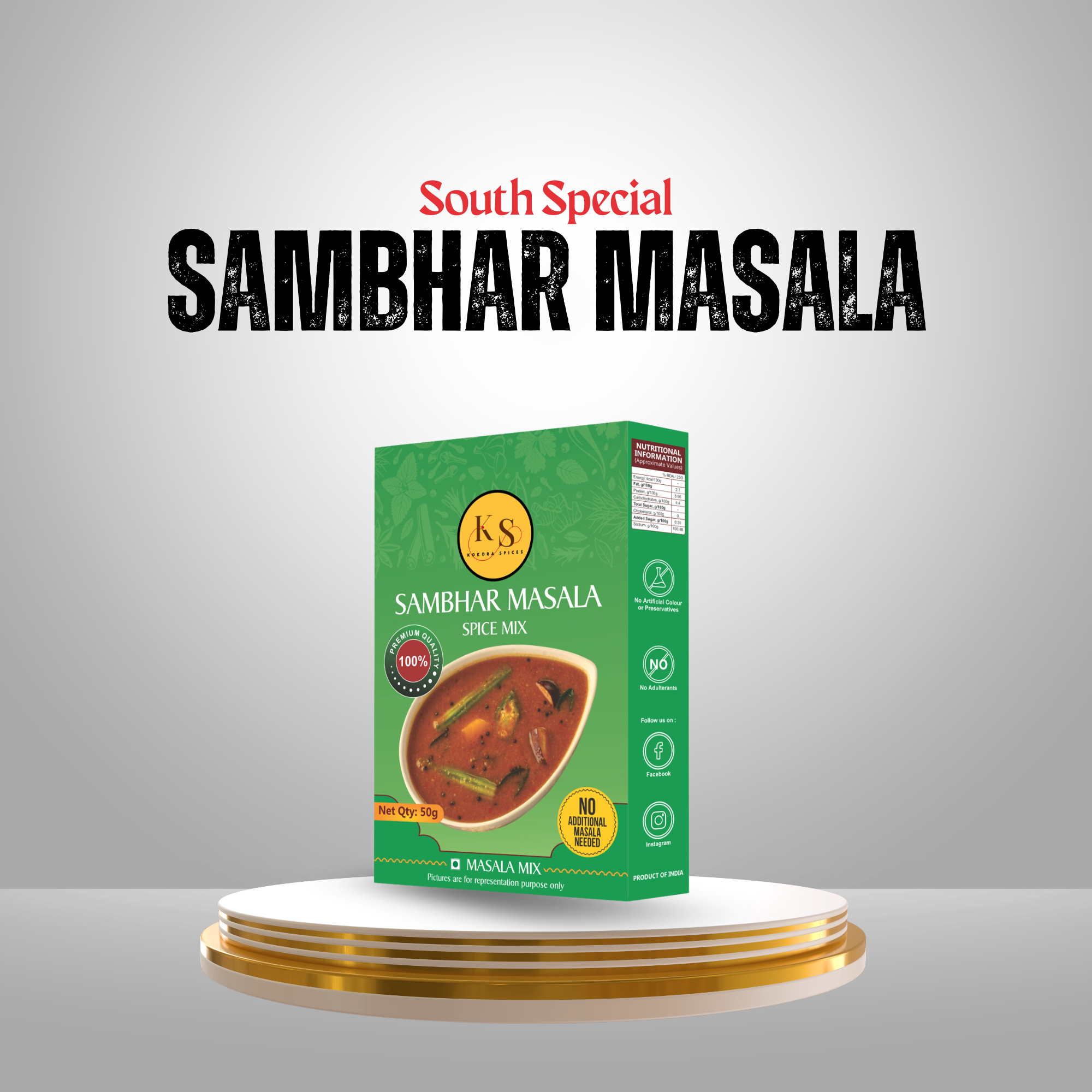 Sambhar Masala Spice Mix – Kokora Spices
